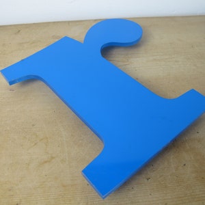 Vintage Plastic Letter R. Sign Blue Plastic Lower Case Letter R. 7.5 ...