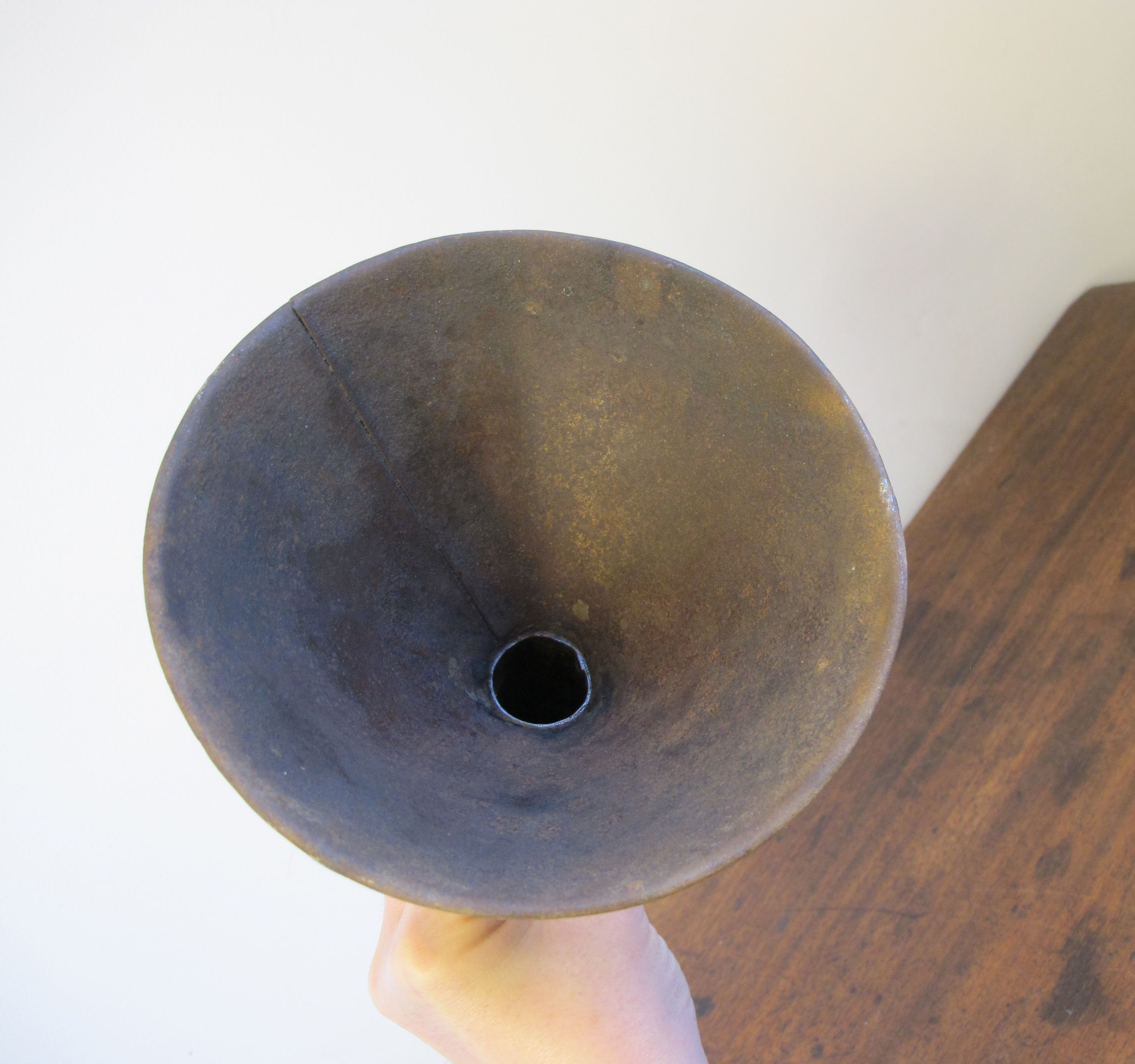 Extended with a section of copper pipe Vintage metal funnel Great ...