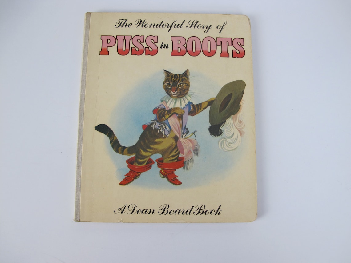Puss in Boots - Vintage Board Book. 1984, Fabulous Illustrations - Etsy