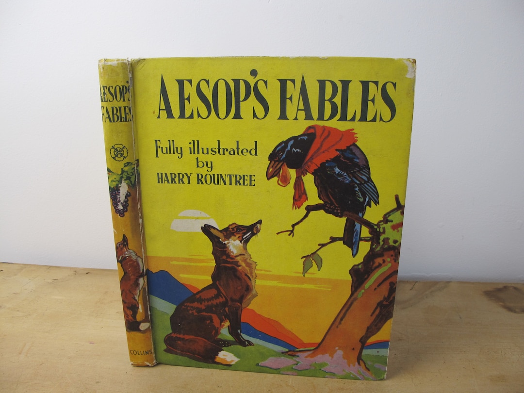 Vintage Aesop's Fables Book Illustrated by Harry Rountree - Etsy