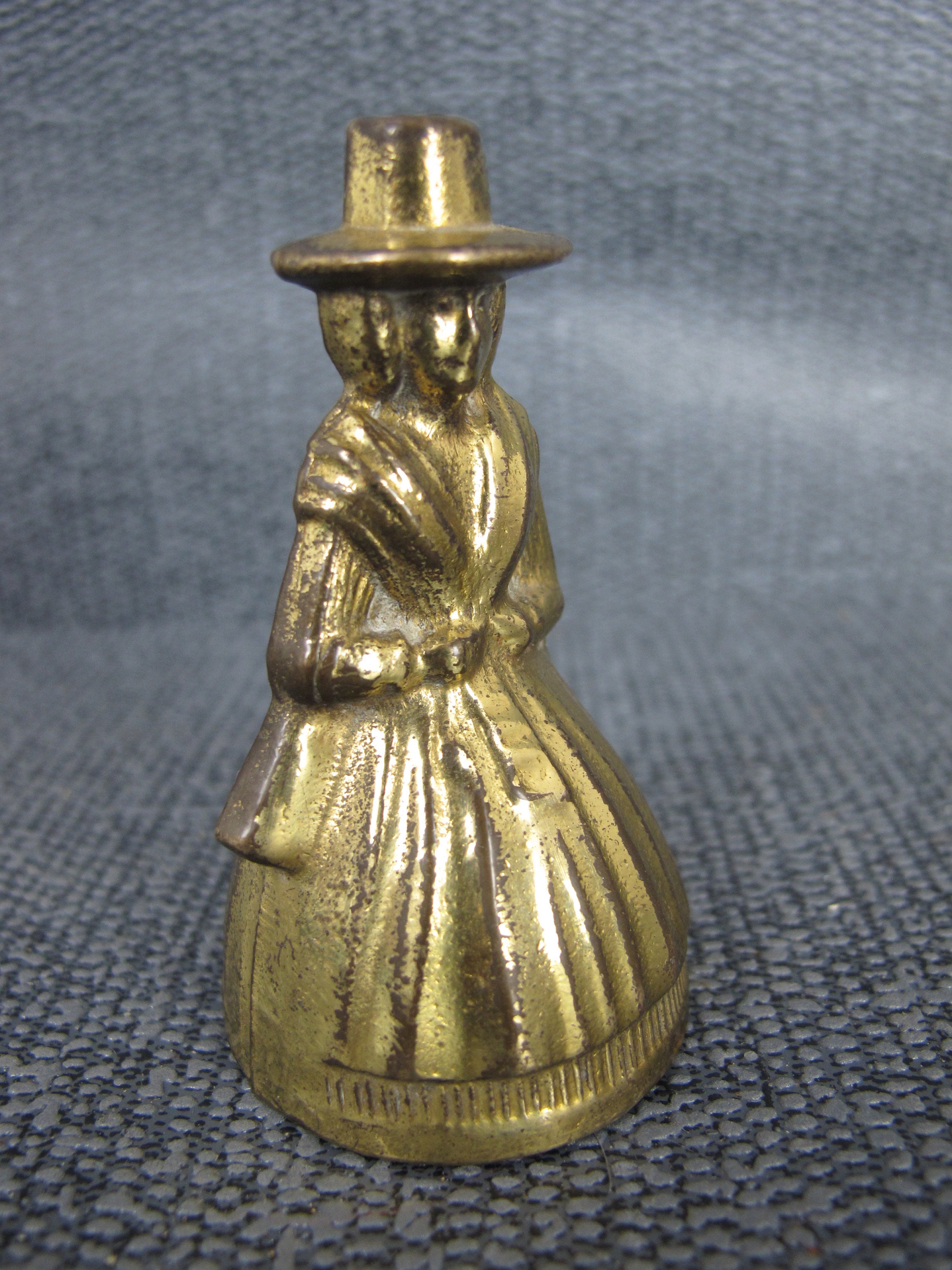 Vintage small brass lady bell. Historic National costume | Etsy