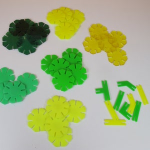 Vintage Octons. Fabulous Bright Greens - Translucent and Opaque. Build ...