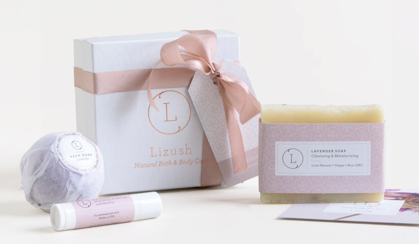 Relaxation gift set with Soap Bath Bomb and Lip balm Bath | Etsy