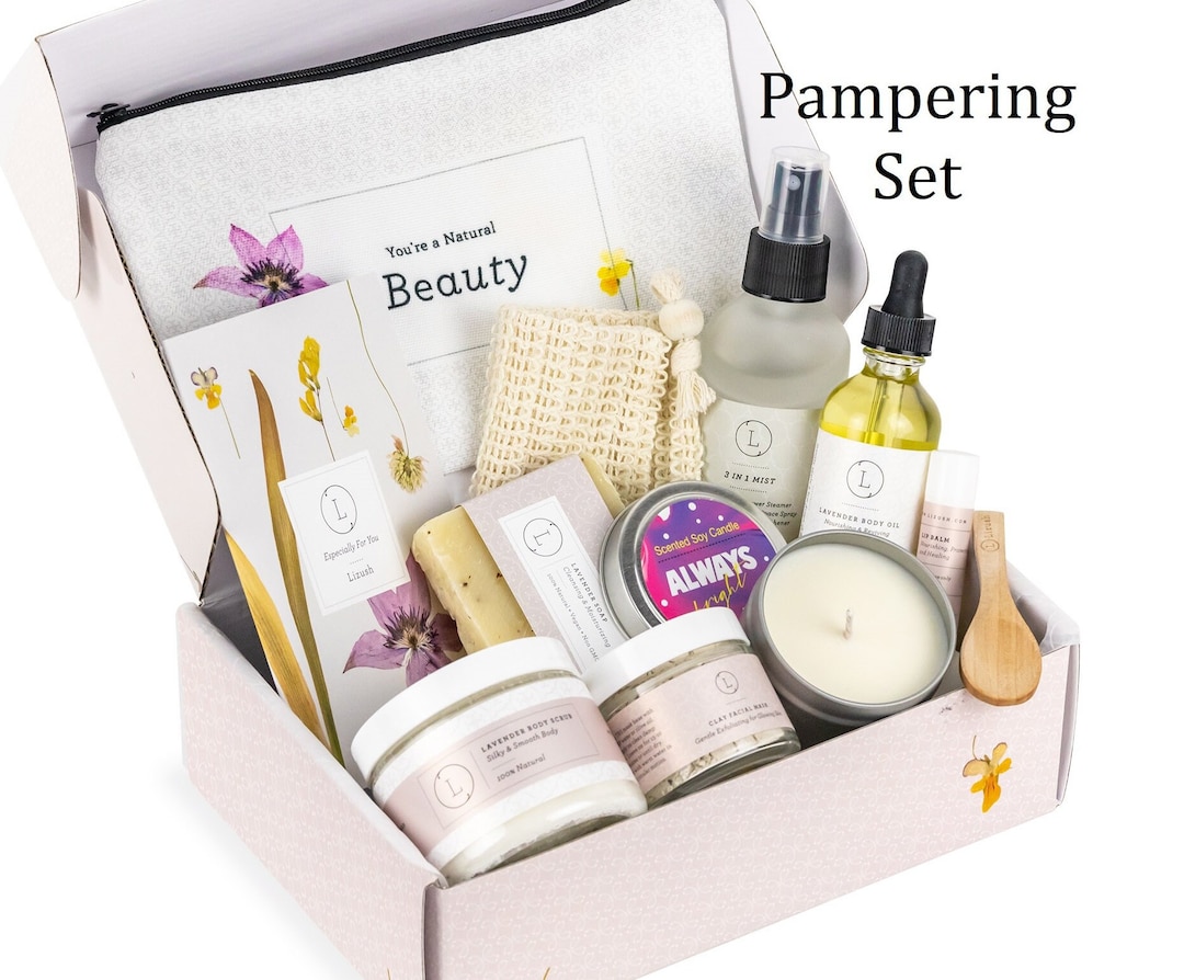 Time to Relax Gift Set, Lavender Spa Bath Gift Box, Gift for Her ...