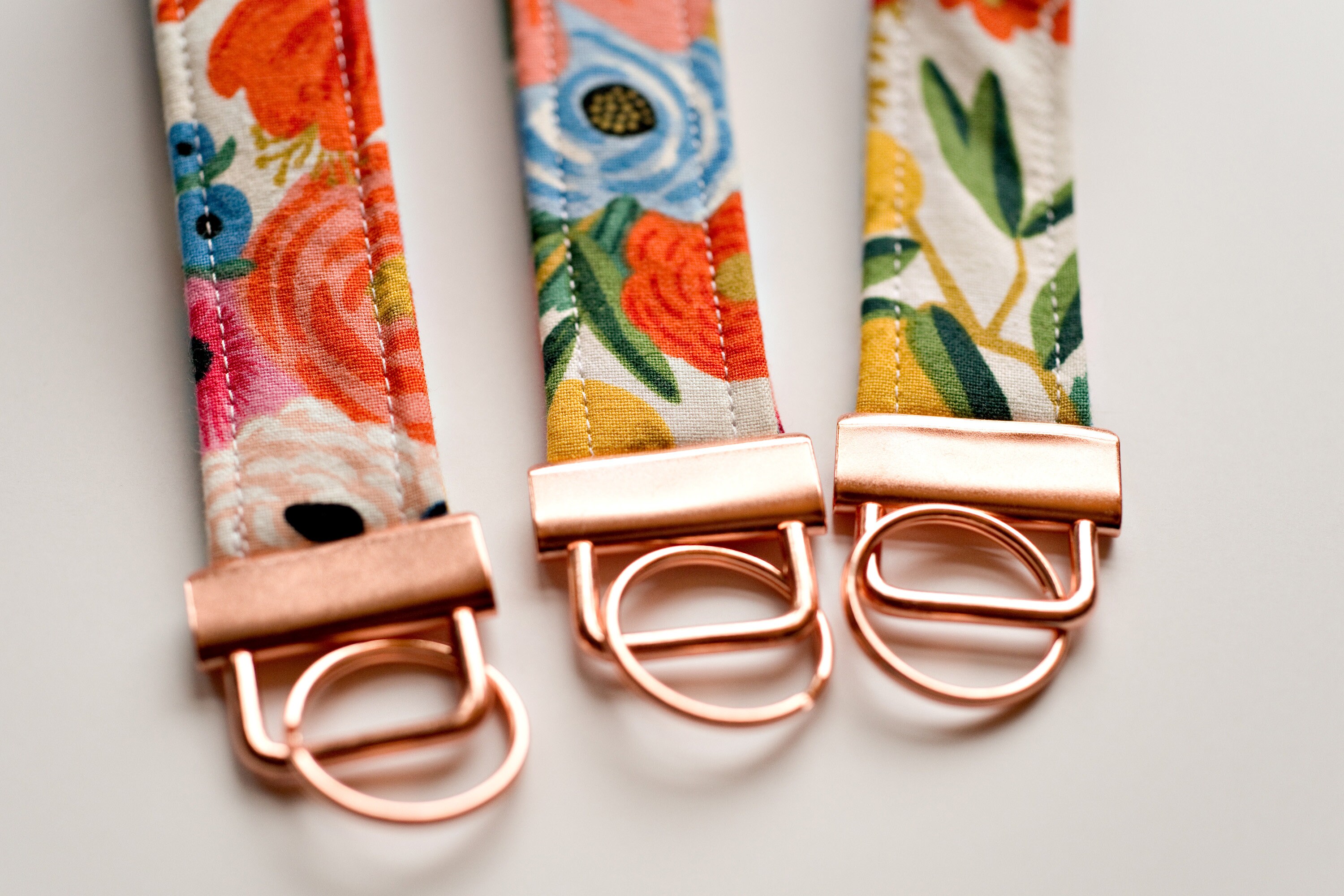 Rifle Paper Co. Ivory WILDWOOD GARDEN PARTY Key Fob - Etsy