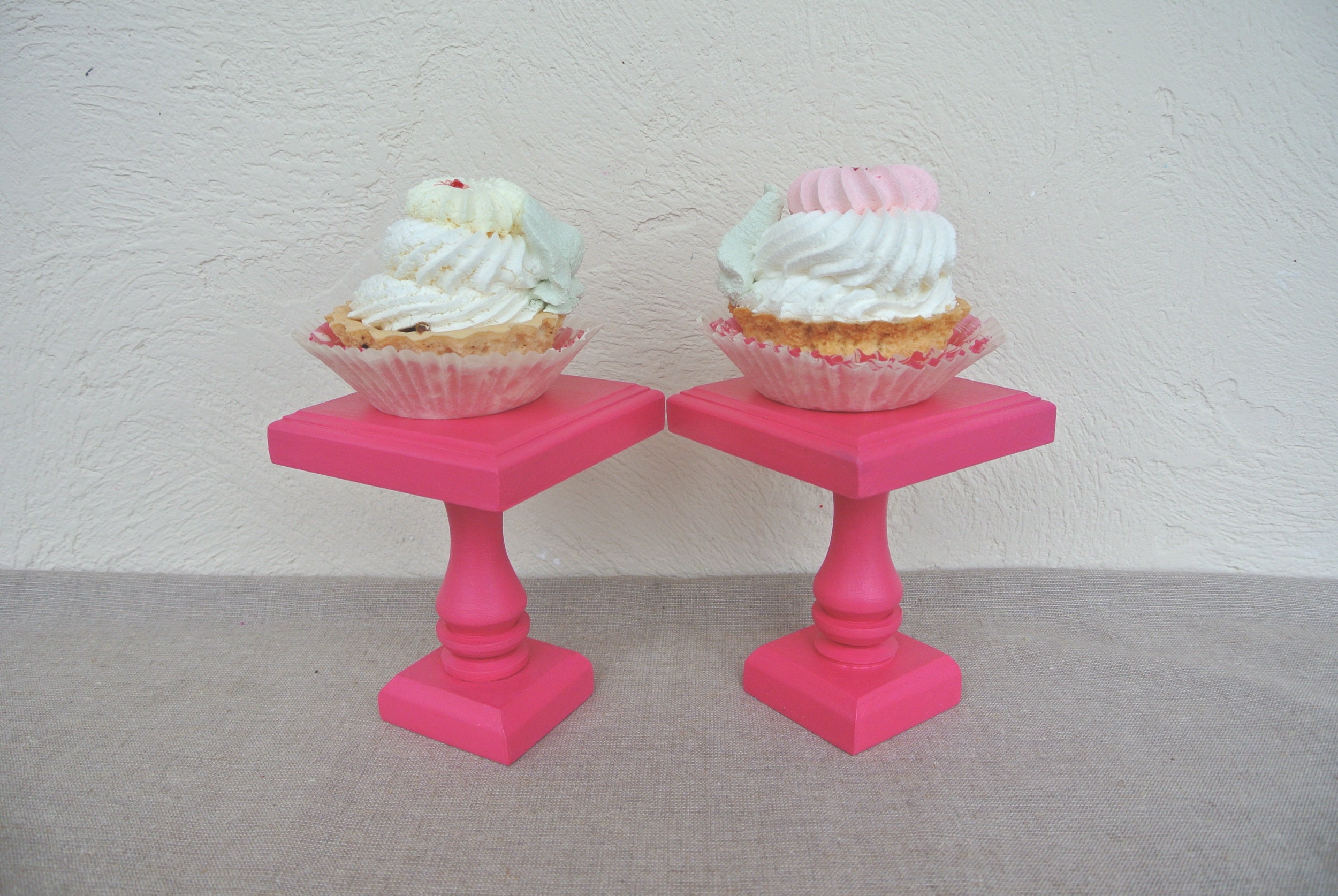 2 Cupcake stands. Mini cupcake stand. Cupcake pedestal | Etsy