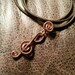 Made to Order Copper Treble Clef Pendant Necklace Wire Wrapped Jewelry ...