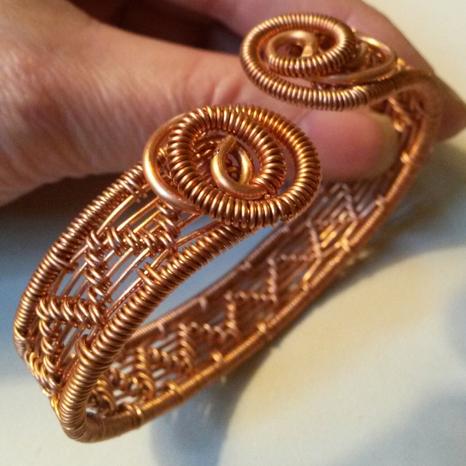 Made to Order Woven Wire Wrapped Cuff Bracelet Wire Wrapped Jewelry ...