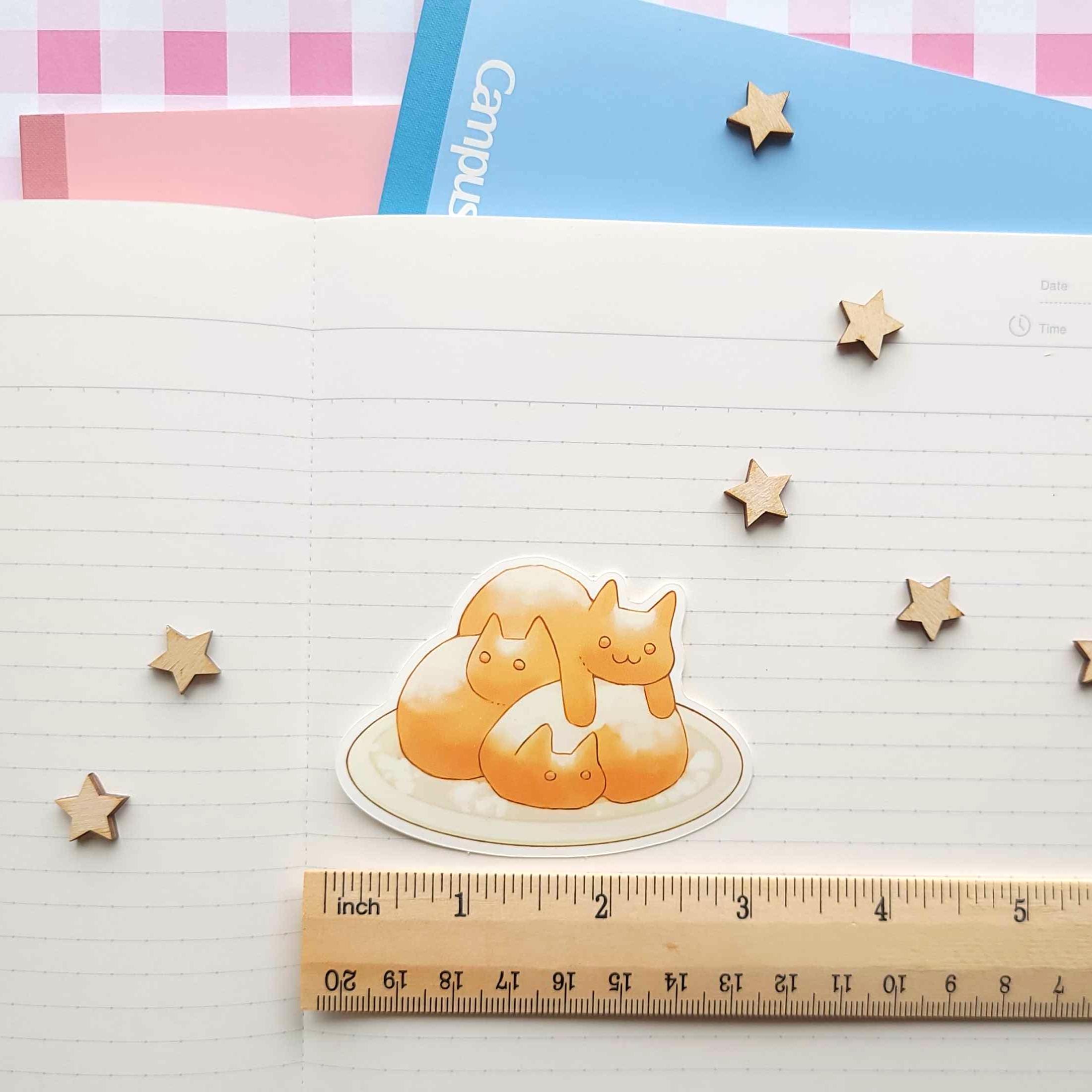Beignets De Chat / Cute Cat Donut Sticker / Waterproof Vinyl Sticker ...