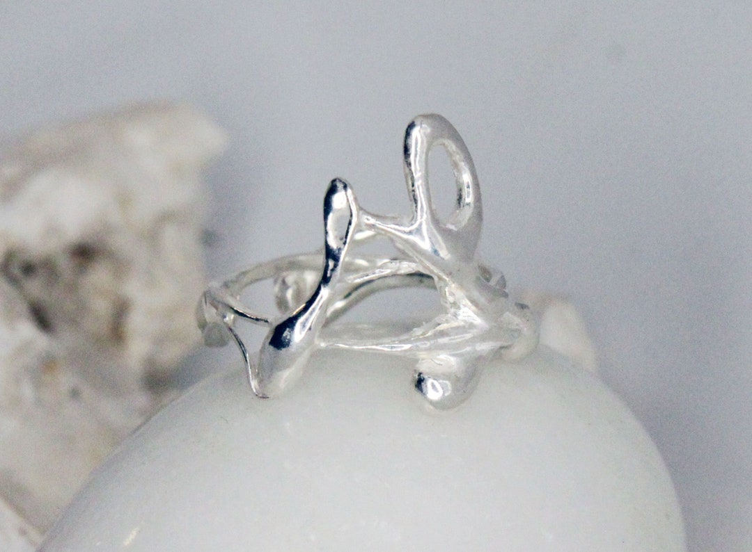 Sparkling Silver Infinity Ring - Unique Silver Ring - Hand Crafted ...