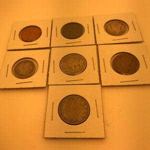 Old US Coin Collection / 7 Rare Coins Includes Silver Coins, Buffalo ...