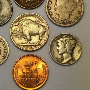 Old US Coin Collection / 7 Rare Coins Includes Silver Coins, Buffalo ...
