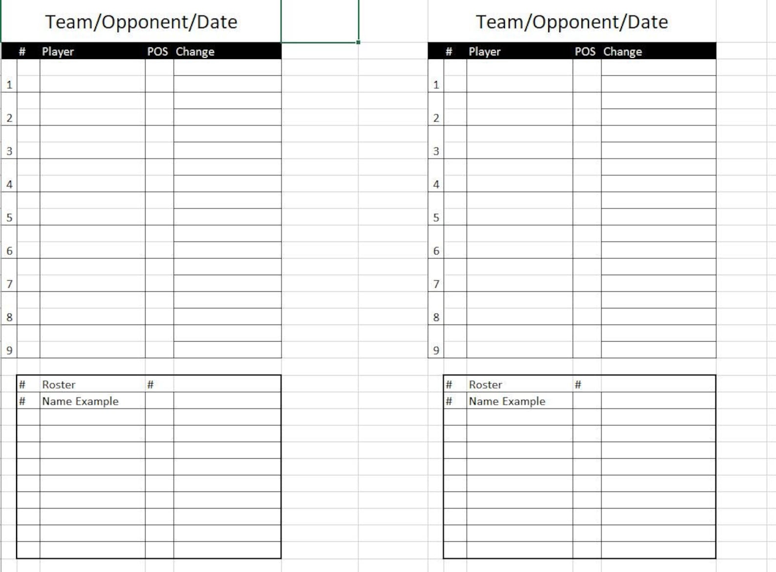 Fillable Printable Baseball Lineup Card - Etsy