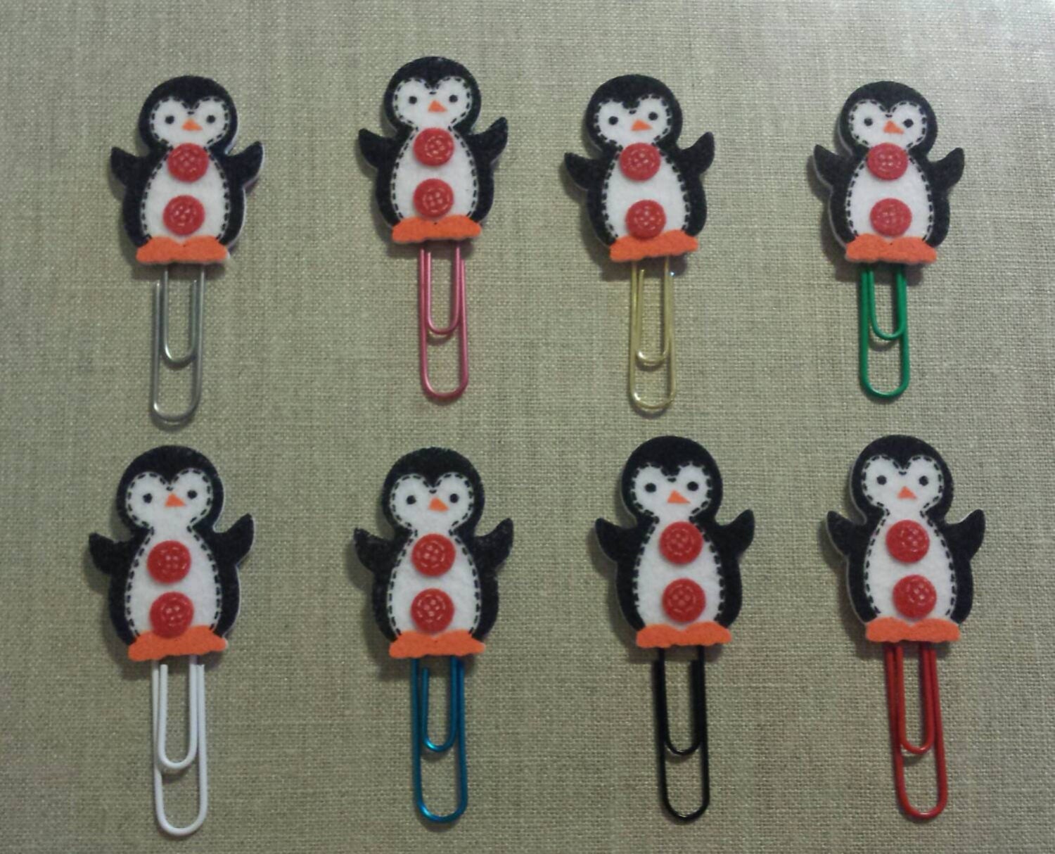 1 Winter Penguin Paper Clip Planner Clips/planner - Etsy