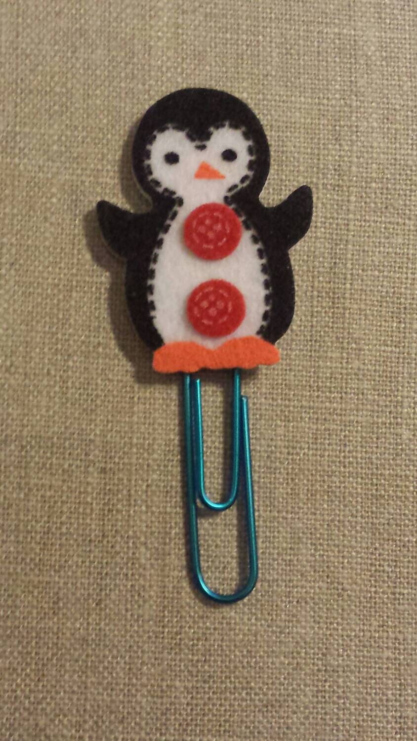 1 Winter Penguin Paper Clip Planner Clips/planner - Etsy
