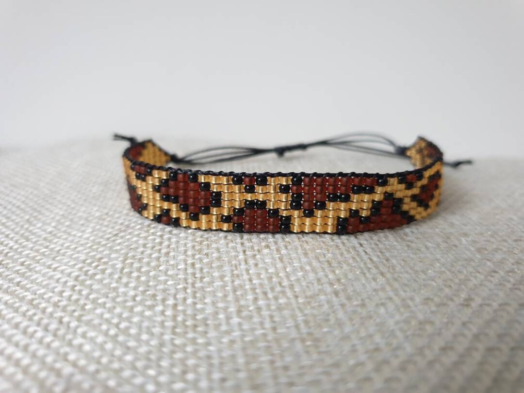 Loom Beaded Leopard Bracelet/bohemian Panther Leopard Print Animal ...