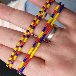Colombian Flag Beaded Bracelet Colombia Bracelet Colombian - Etsy