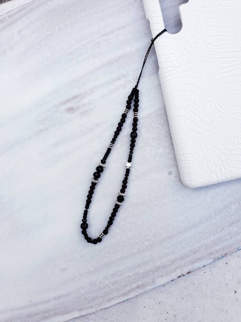 Black Phone Charm Black Phone Strap Y2k Style Phone String - Etsy