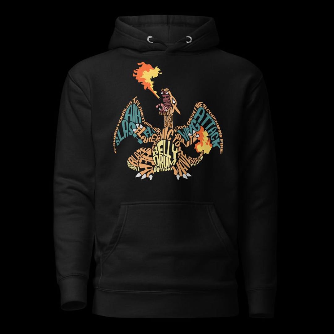 Charizard / Shiny Charizard Typography Unisex Premium Hoodie - Etsy