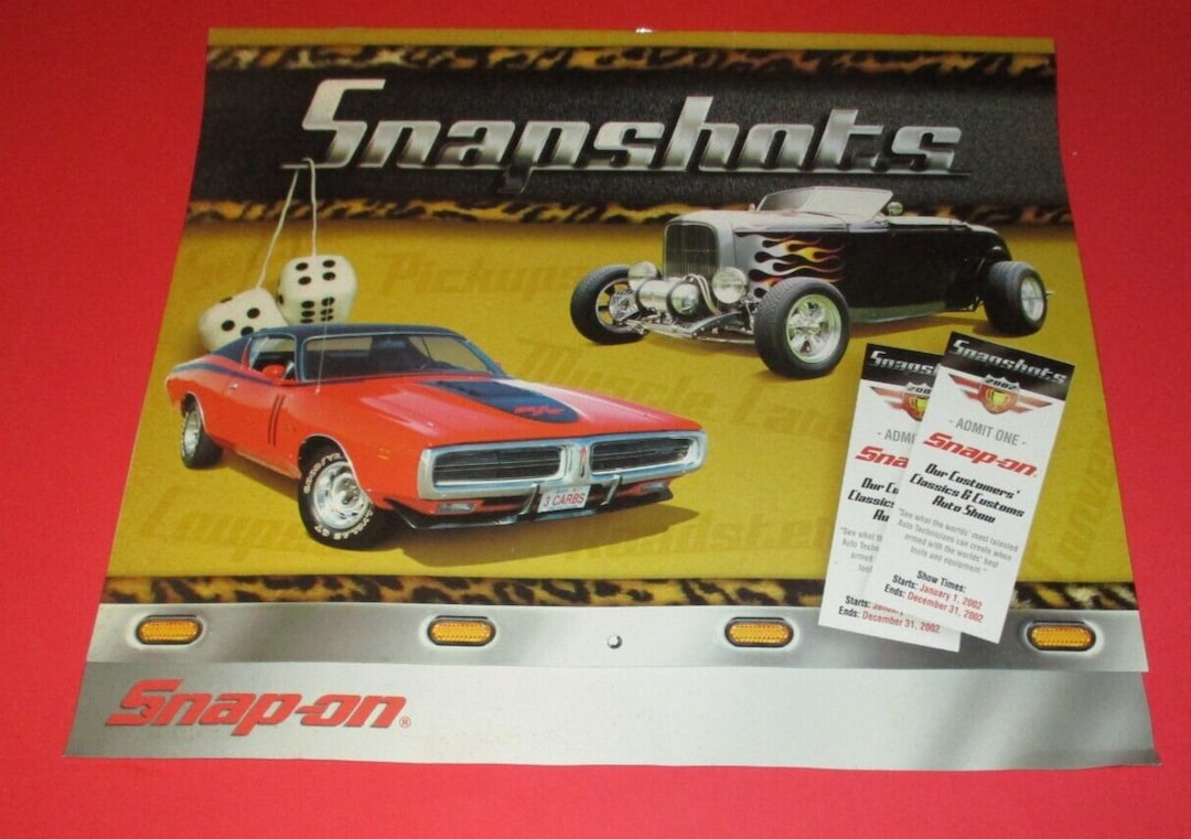 Snap on Tools Snapshots Calendar 2002 Hot Rods Classic Cars 13 X 11 ...