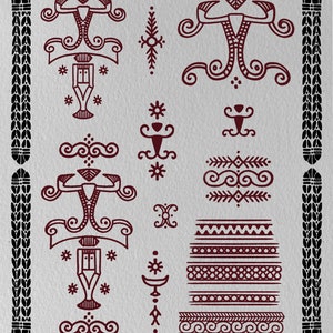 Digital Print Pair:panika Pennanular Barter Rings,2 Original Sheets ...