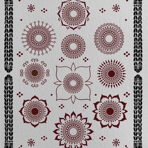 Digital Print Pair: Visayan Quatrefoil Earrings, 2 Original Sheets ...