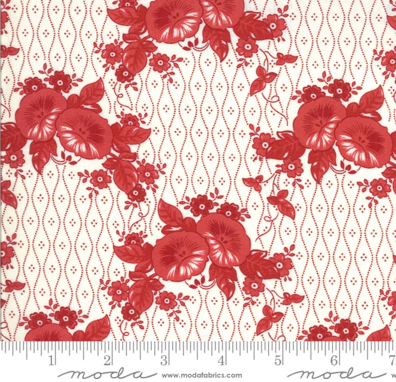 Roselyn Fabric by Minick & Simpson for Moda. Roselyn Morning Glory ...