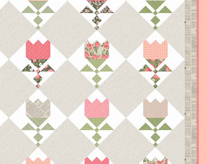 Tulip Shop Quilt Pattern Featuring Love Notes Fabric by Lella Boutique ...