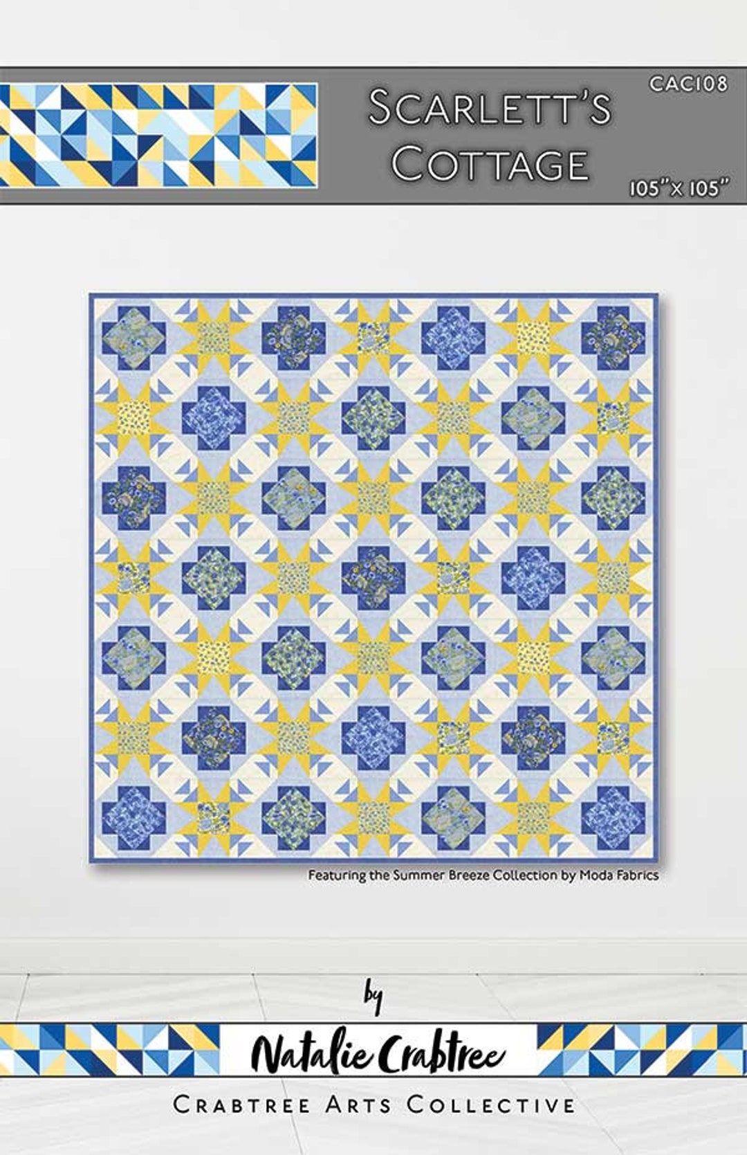 Scarletts Cottage Quilt Pattern Featuring Summer Breeze Fabric by Moda ...