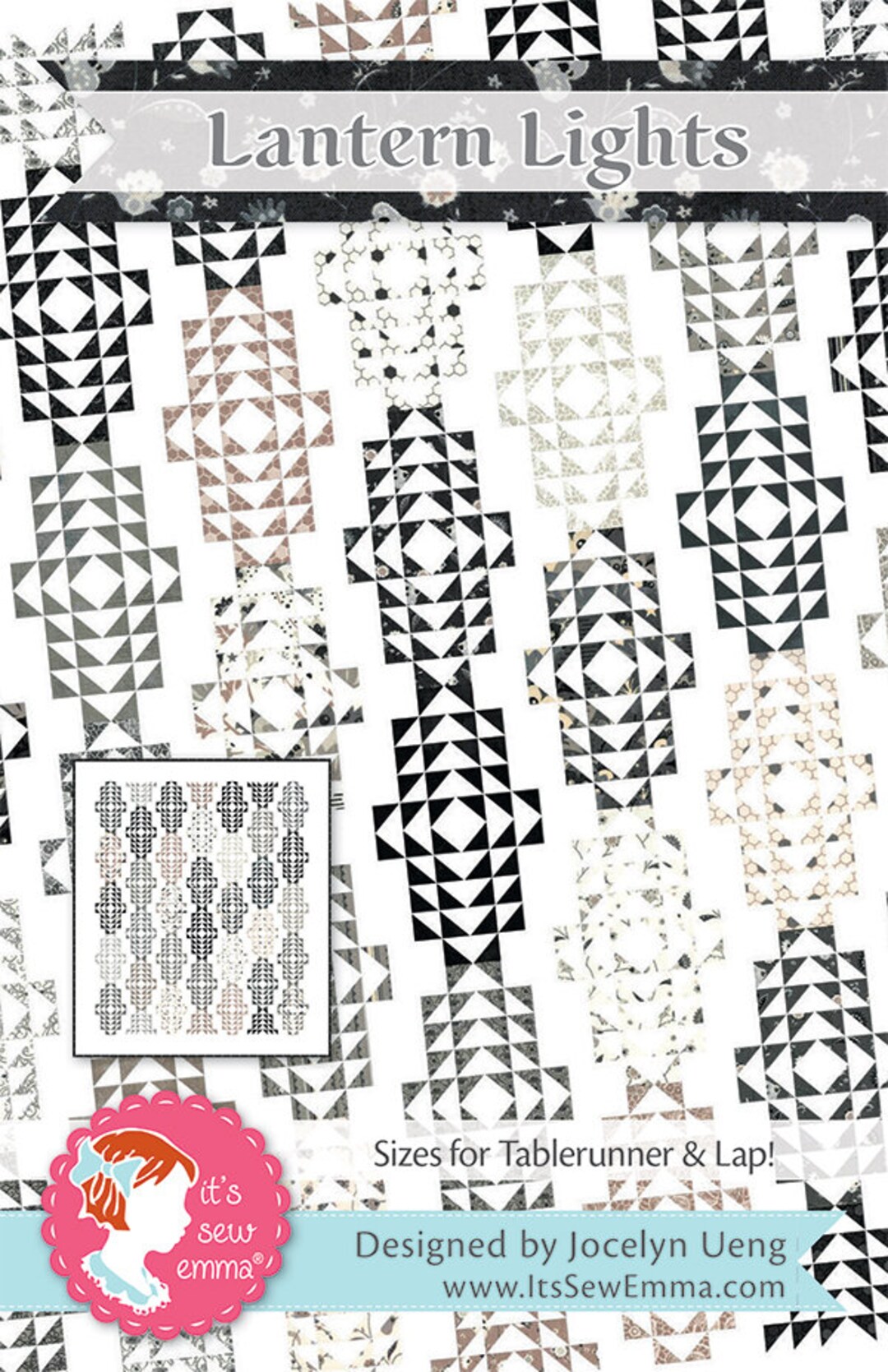 Lantern Lights Quilt Pattern Featuring Boudoir Fabrics by Basicgrey for ...
