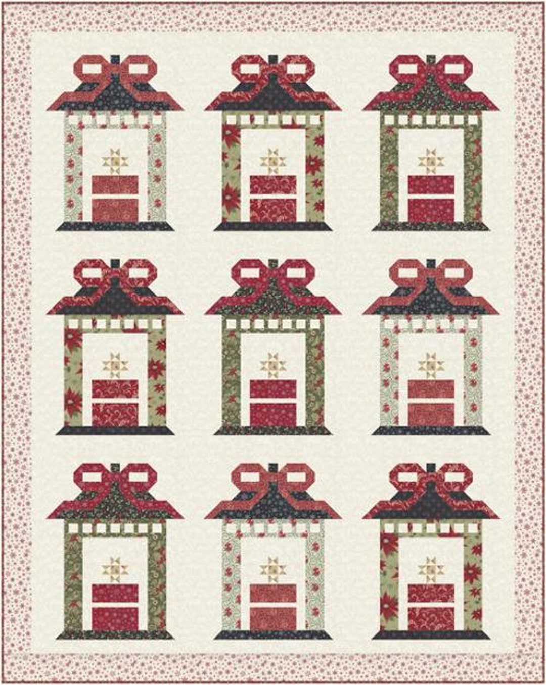 This Little Light Quilt Kit Featuring Poinsettia Plaza Fabric ...