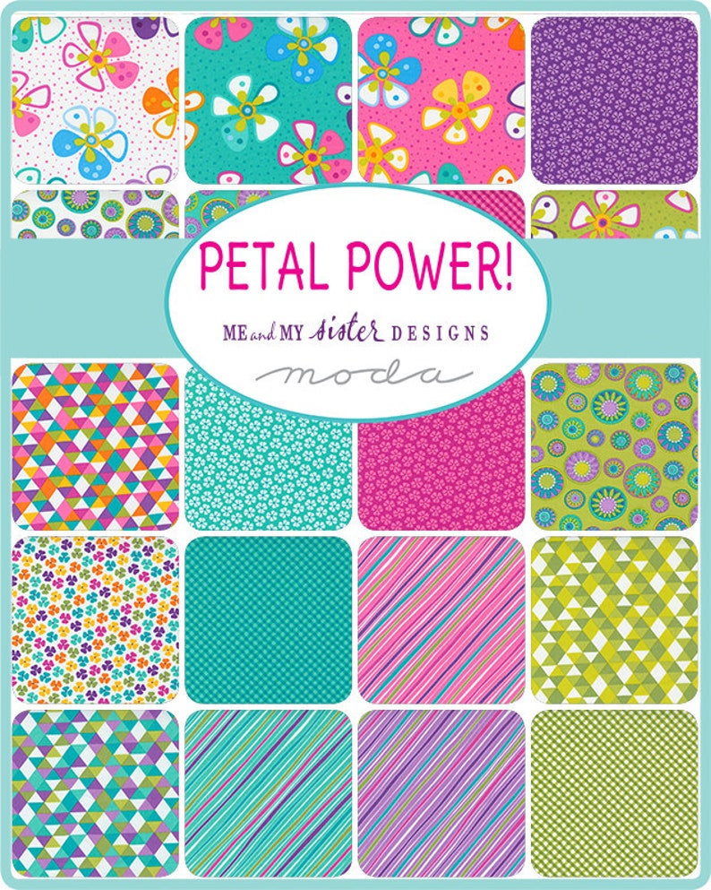 Petal Power Fabric by Me and My Sister Designs for Moda Fabric - Etsy