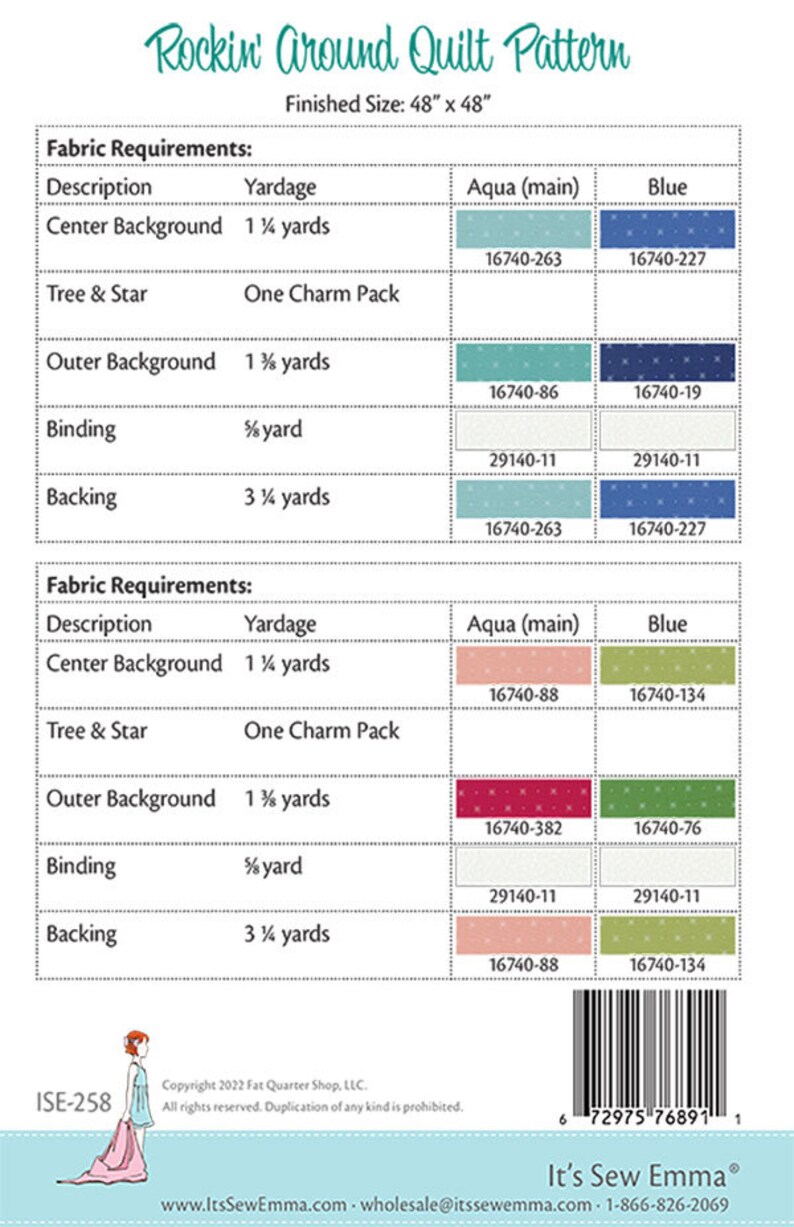 Rockin Around Quilt Pattern by Its Sew Emma Featuring - Etsy