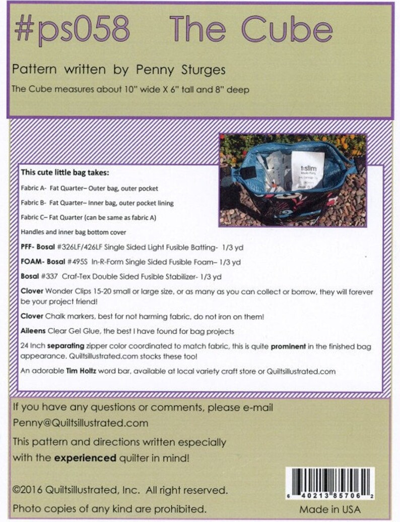 The Cube by Penny Sturgis. Quilts Illustrated QI PS058 - Etsy
