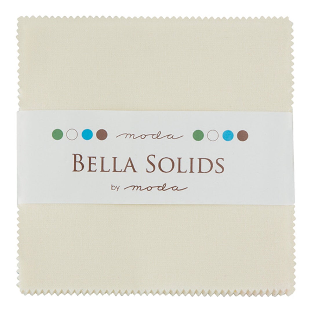 MODA Bella Solids Snow 9900PP 60 Charm Pack is 100% Cotton; 5” X 5 ...
