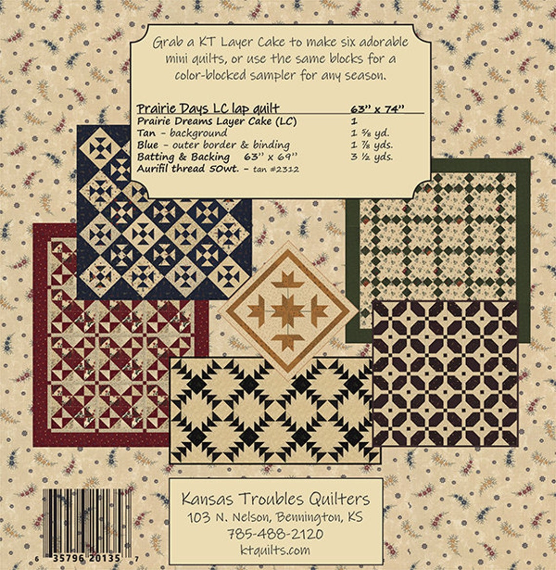 Prairie Days Quilt Pattern Featuring Prairie Dreams Fabric by - Etsy
