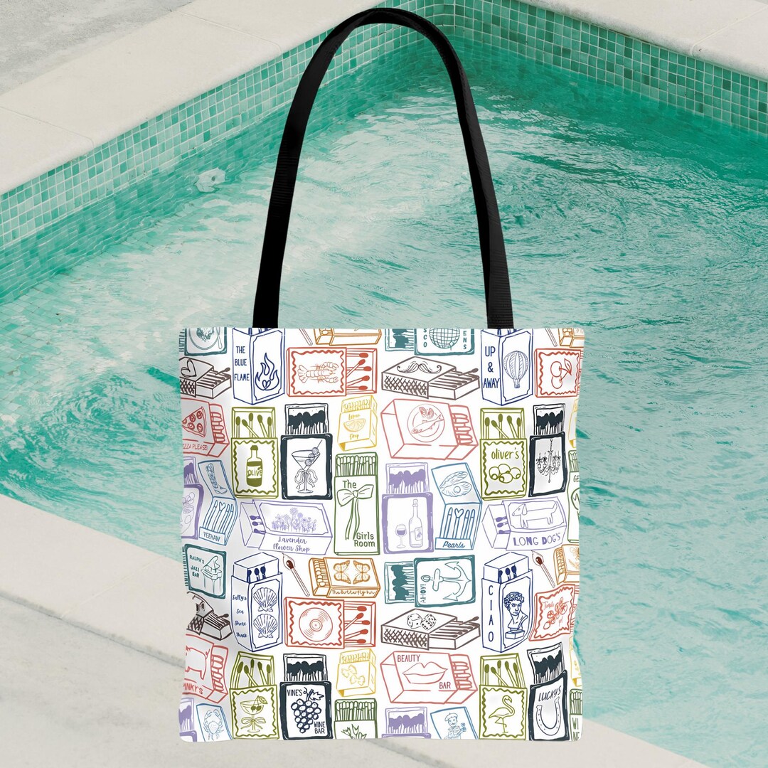 Matchbox Tote Bag, Matchbook Tote Bag, Matchbook Beach Tote, Matchbox ...