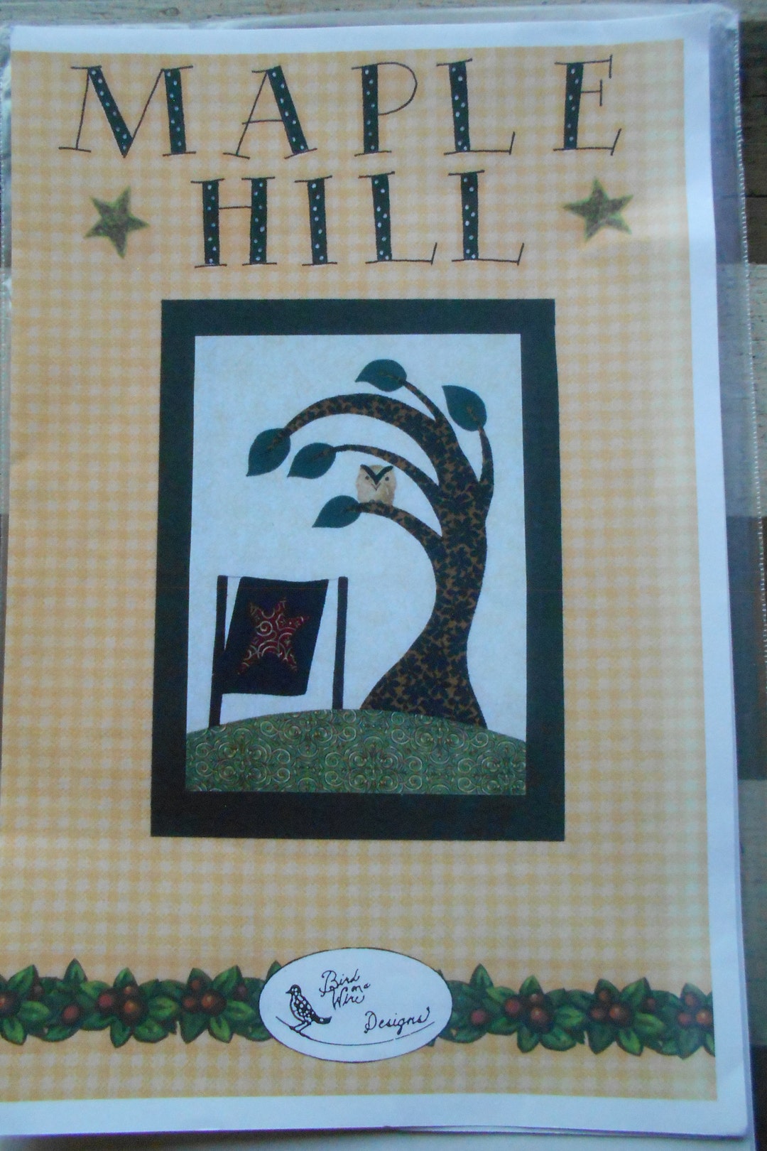 Maple Hill Hoo-o Has Seen the Wind Quilt Applique Pattern - Etsy