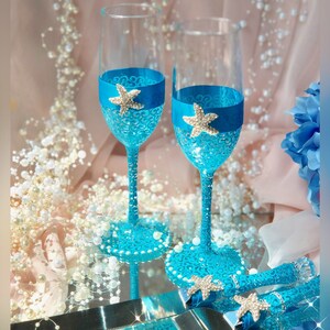 Turquoise Cake Serving Set- Wedding Cake and Knife Serving Set- Wedding ...