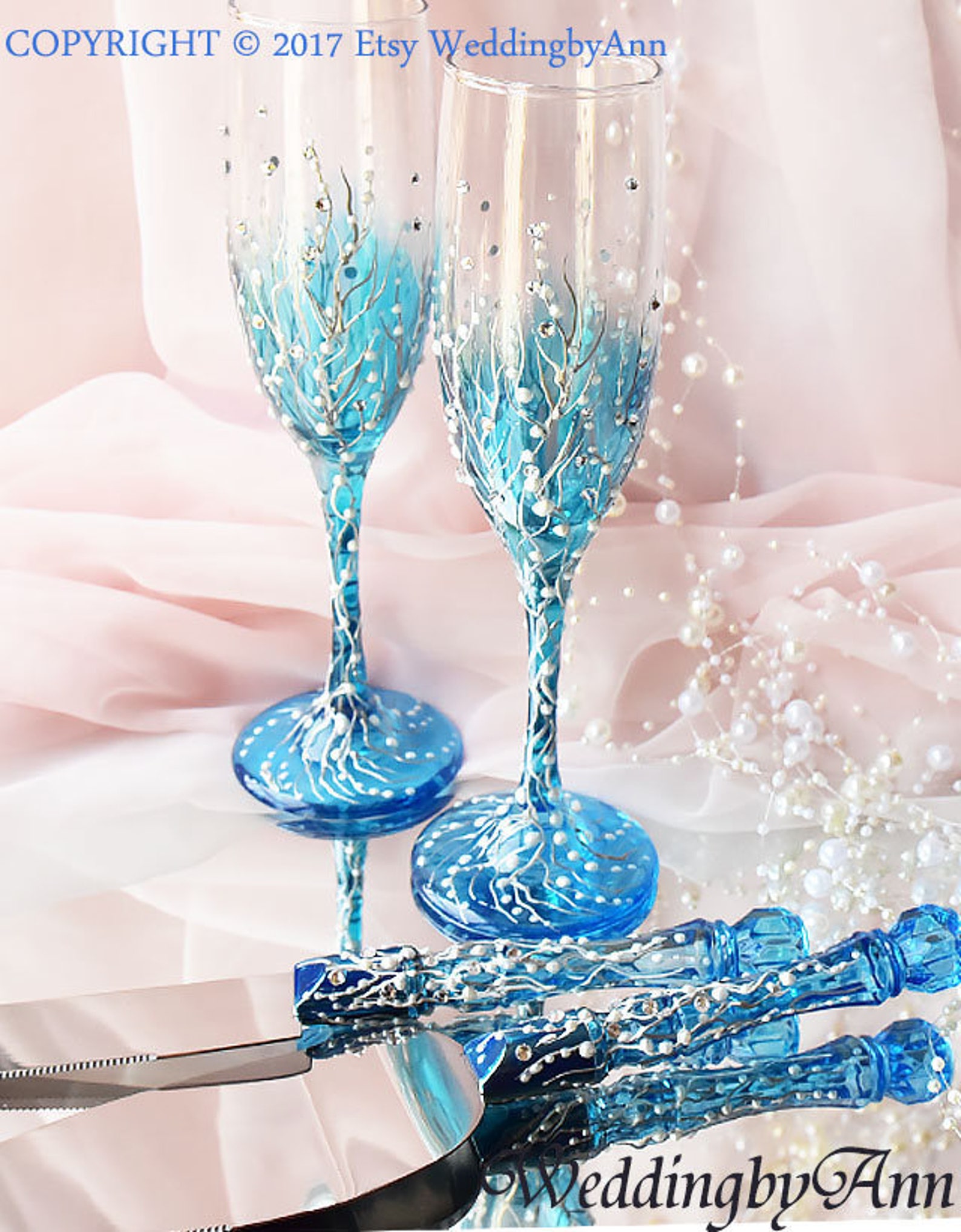 Autumn Wedding Flutes Set Fall Wedding Glasses Wedding Etsy