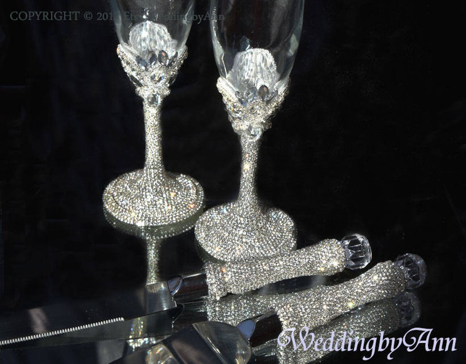 Crystals Wedding Glasses Bride and Groom Glasses Wedding | Etsy