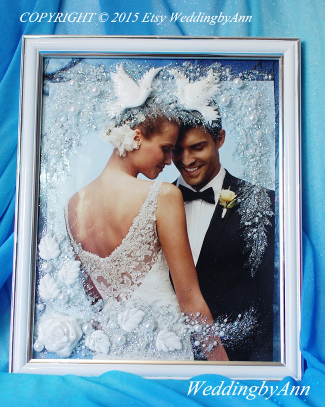 Lovely Doves Wedding Picture Frame, Personalized Gift, BRIDE, Parents ...