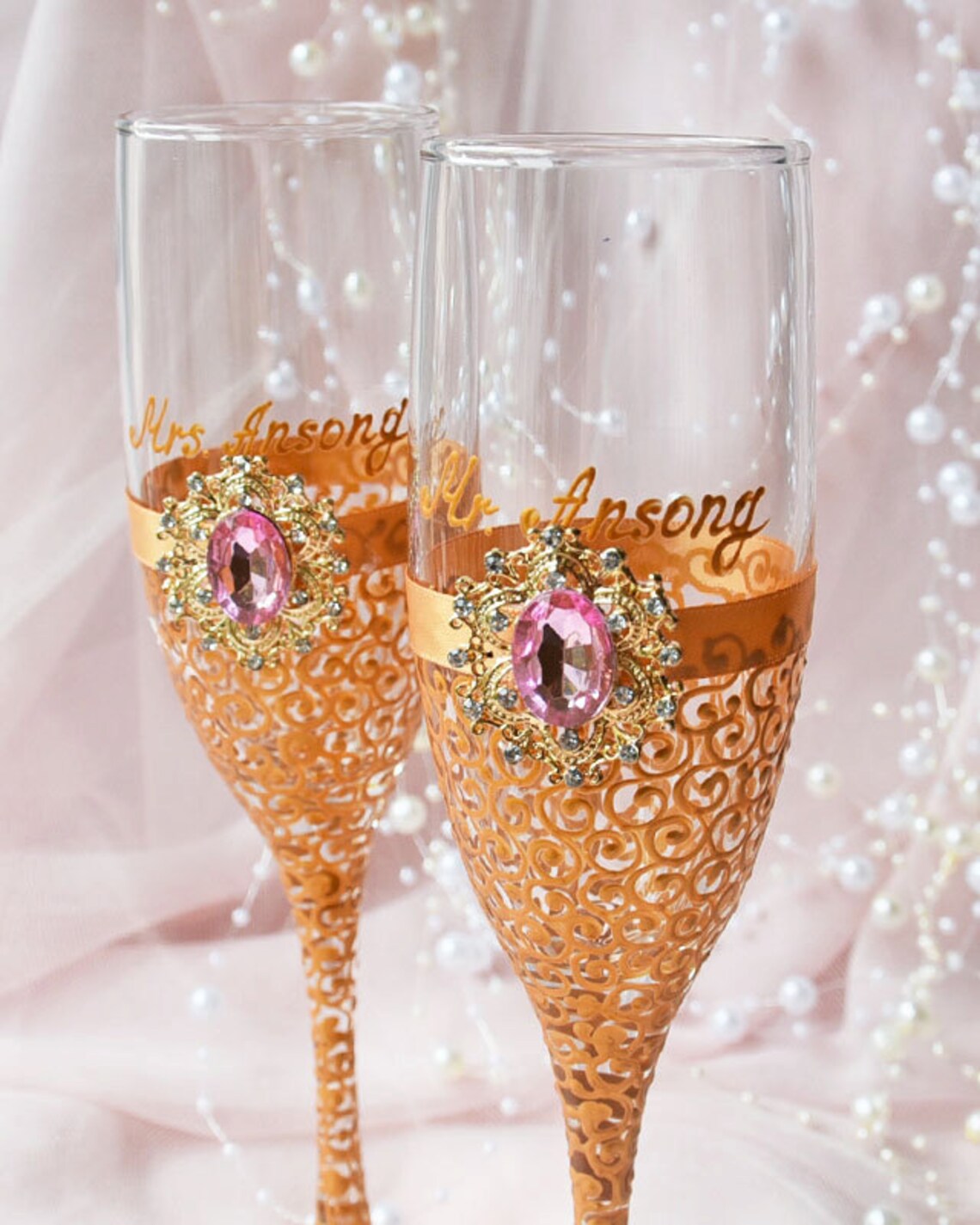 Purple Wedding Glasses, Toasting Flutes, Purple Wedding Glasses, Purple ...
