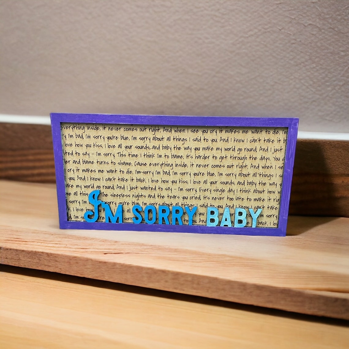 Song Lyric Stand and Frame - I'm Sorry - DIGITAL FILE ONLY - Etsy