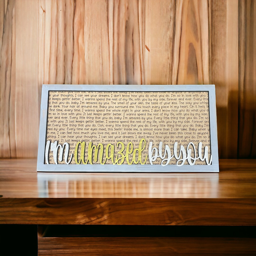 Song Lyric Stand and Frame - Amazed - DIGITAL FILE ONLY - Etsy