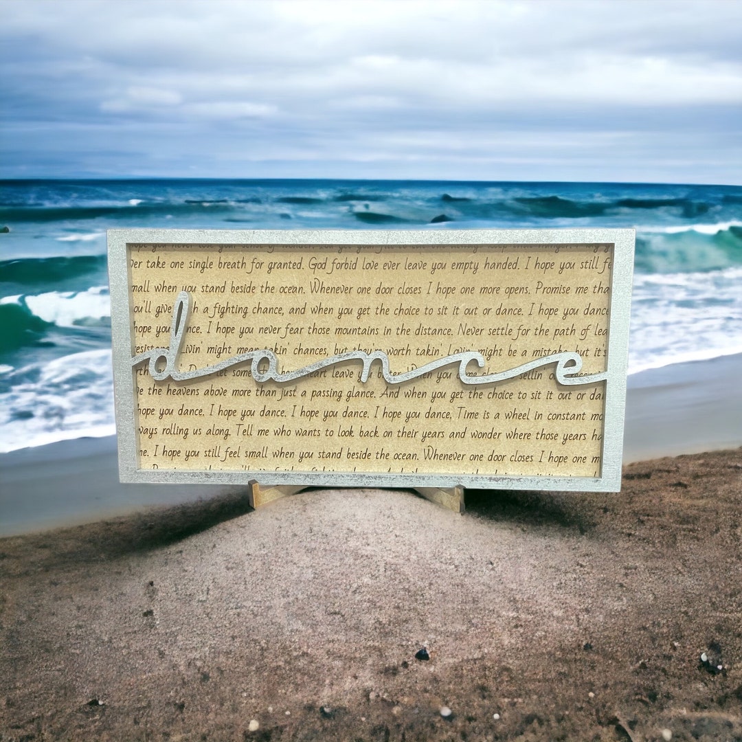Song Lyric Stand and Frame - I Hope You Dance - DIGITAL FILE ONLY - Etsy