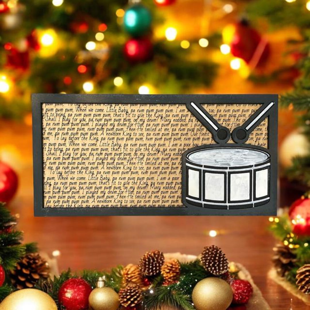 Song Lyric Stand and Frame - Little Drummer Boy - DIGITAL FILE ONLY - Etsy