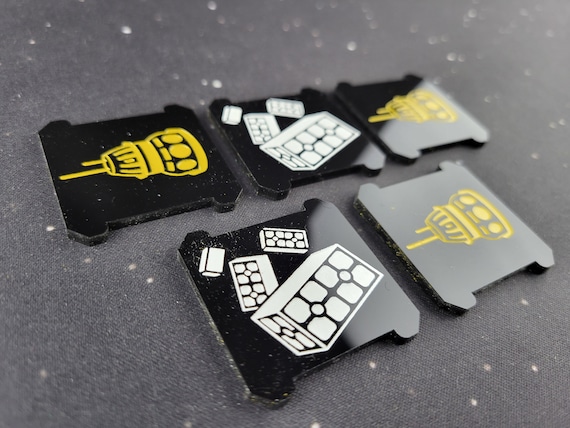 Set of 5 Double-sided Objective Tokens for Use With X-wing | Etsy