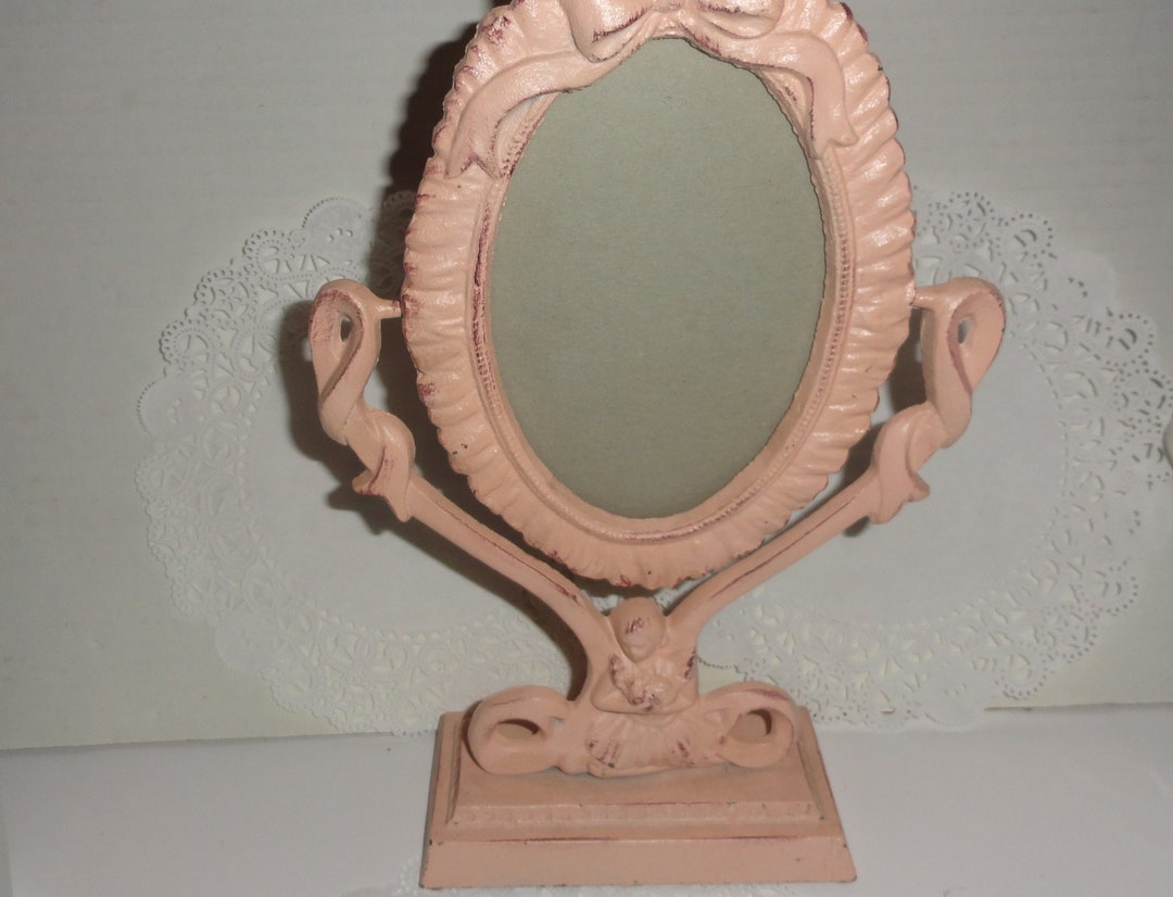 Standing Metal Picture Frame Tilting Frame Painted Pink Ornate - Etsy