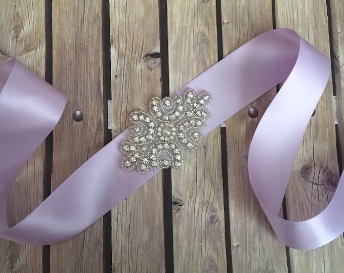 Lavender Sash, Flower Girl Sash, Childrens Sash, Wedding Sash ...